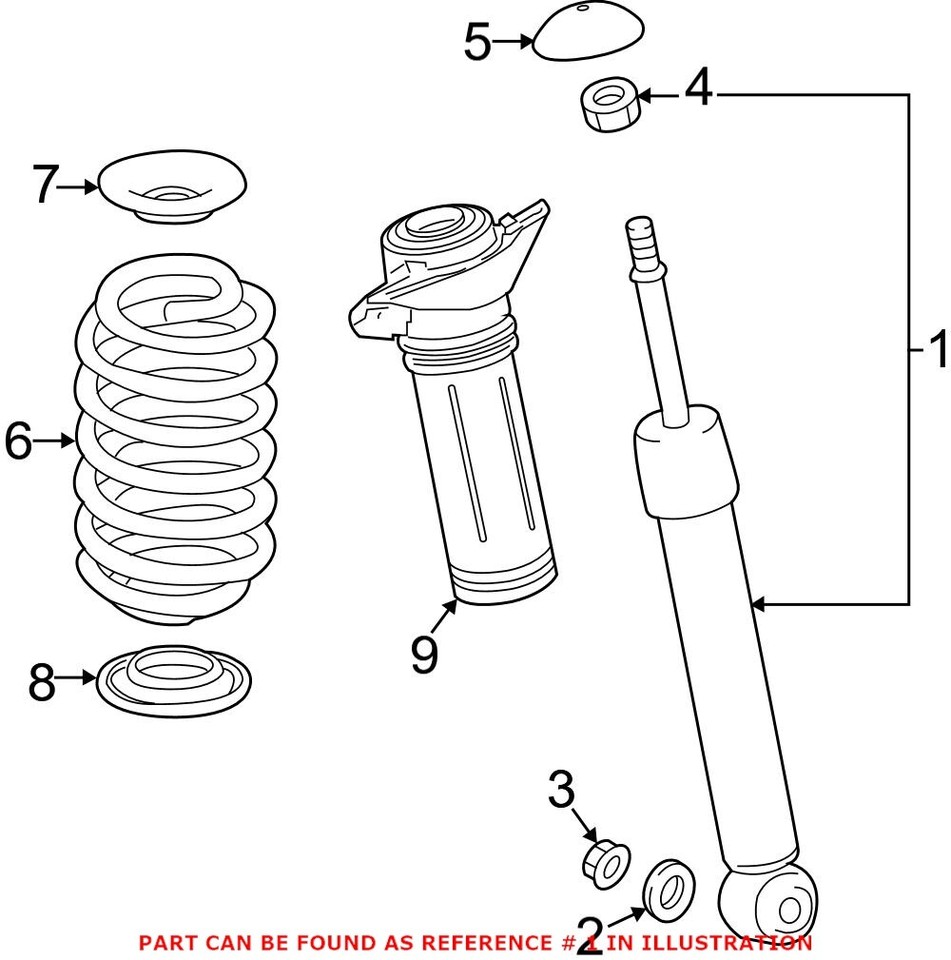 Genuine OEM Rear Shock Absorber For Toyota Camry 2018-2021 48530-8Z055 ...