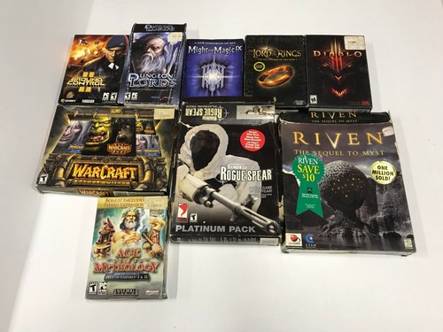 PC Games Lot of 8 Games & 1 Prima Game Strategy Guide, (All in ...