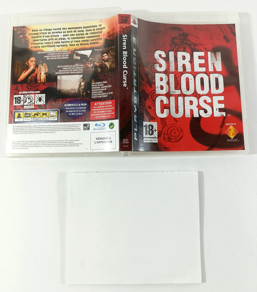 Game PLAYSTATION 3 PS3 French Version Siren Blood Curse Promo with ...