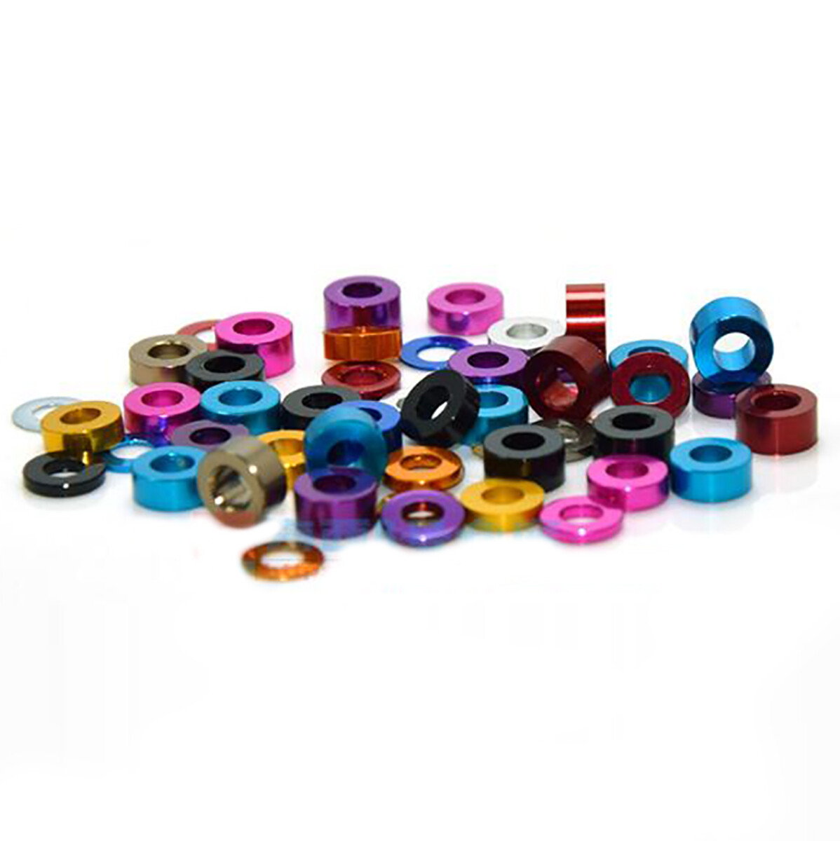 M3 M4 M5 M6 M8 Flat Washers Plain Gasket Shim, Purple, Aluminum Alloy ...