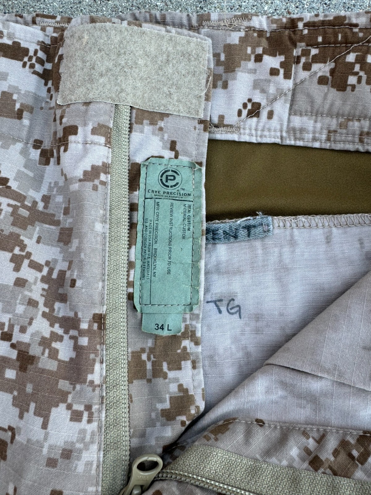 Crye Precision AOR1 G2/G3 Combat Pants 34L Custom Set for Tyler Grey ...