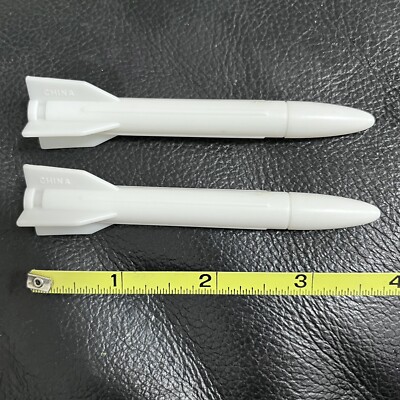 (2) Plastic Model Rocket Torpedo Shuttle Missiles White 3.75” | eBay