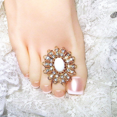 Large Toe Ring Toe Charm Ring Toering Bare Foot Sandal Jewelry Barefoot ...
