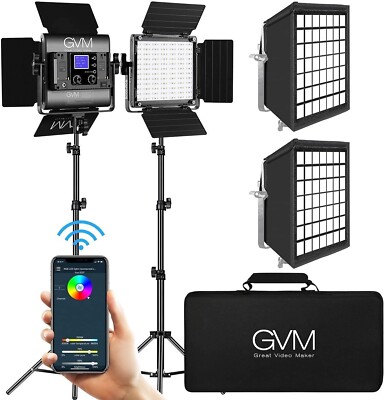 GVM 800D II 2L GVM RGB LED Panel Video Light, Photography Lighting with ...