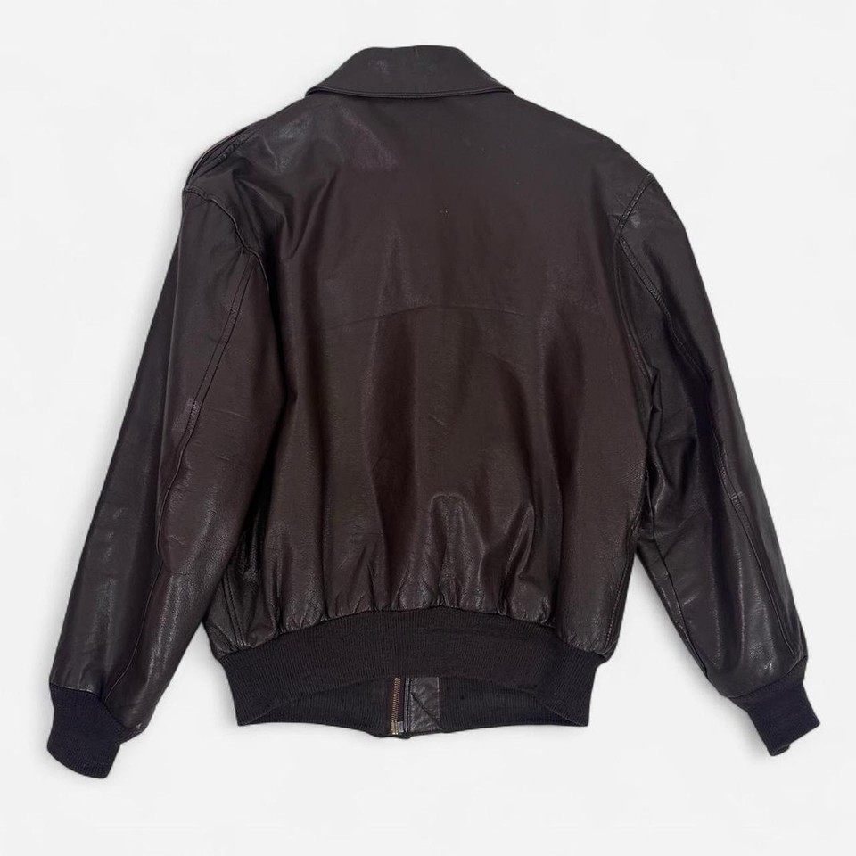 VTG Cooper Type A-2 Leather Jacket Medium Brown Bomber Flight USA Mens ...