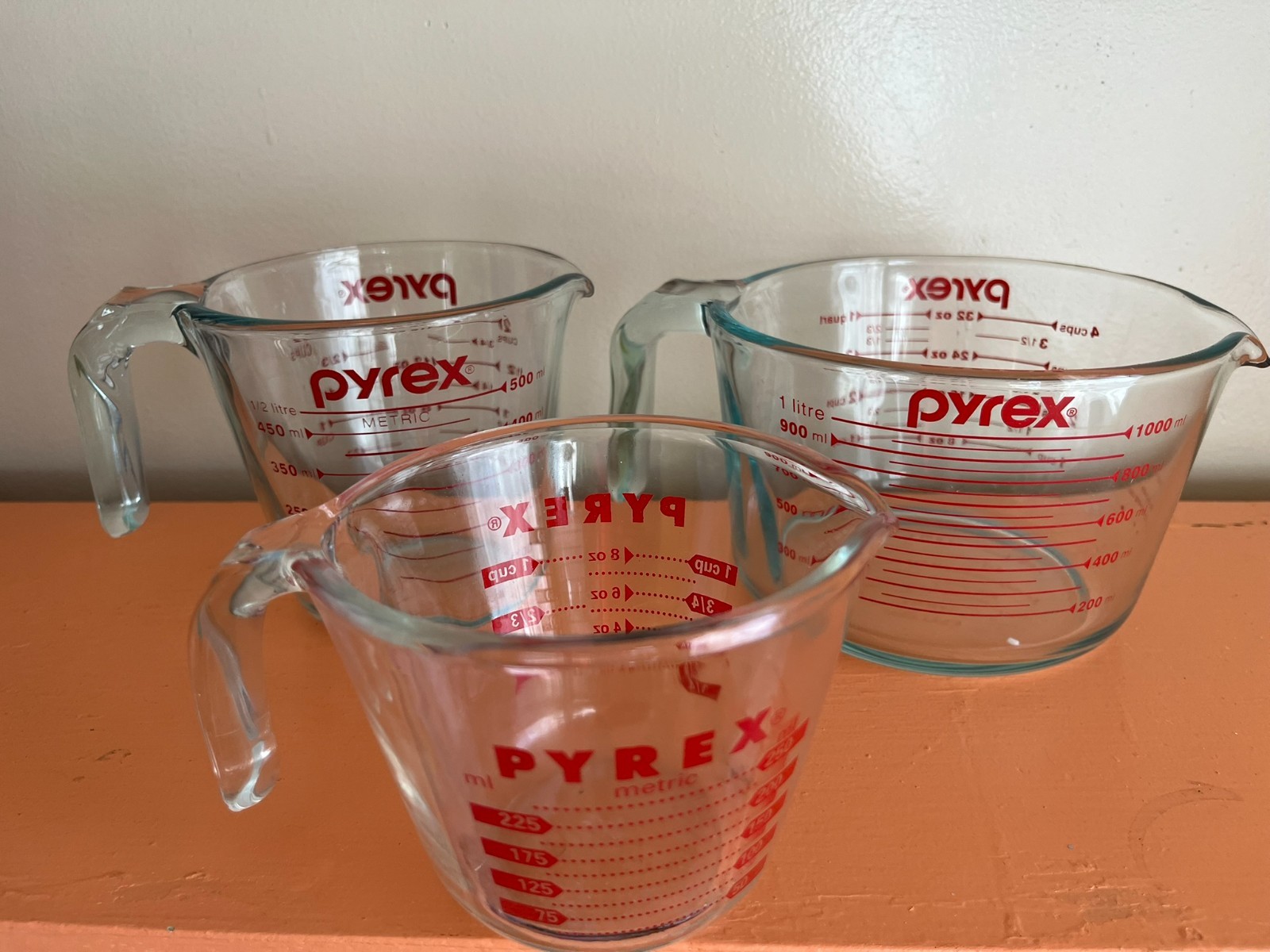 You Choose! Pyrex Glass Red / Blue Letters J, D, Handle Measuring 1 Cup ...