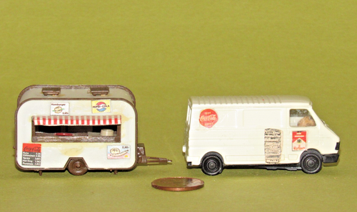 ho scale COCA-COLA VAN & CONCESSION TRAILER for Model Trains Layouts ...