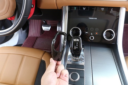 Carbon Fiber Style Gear Shift Knob Cover Fit for Range Rover Sport 2018 ...