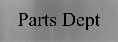 Parts Dept Sign Brushed Aluminium Wall Door Plaque Office Business | eBay