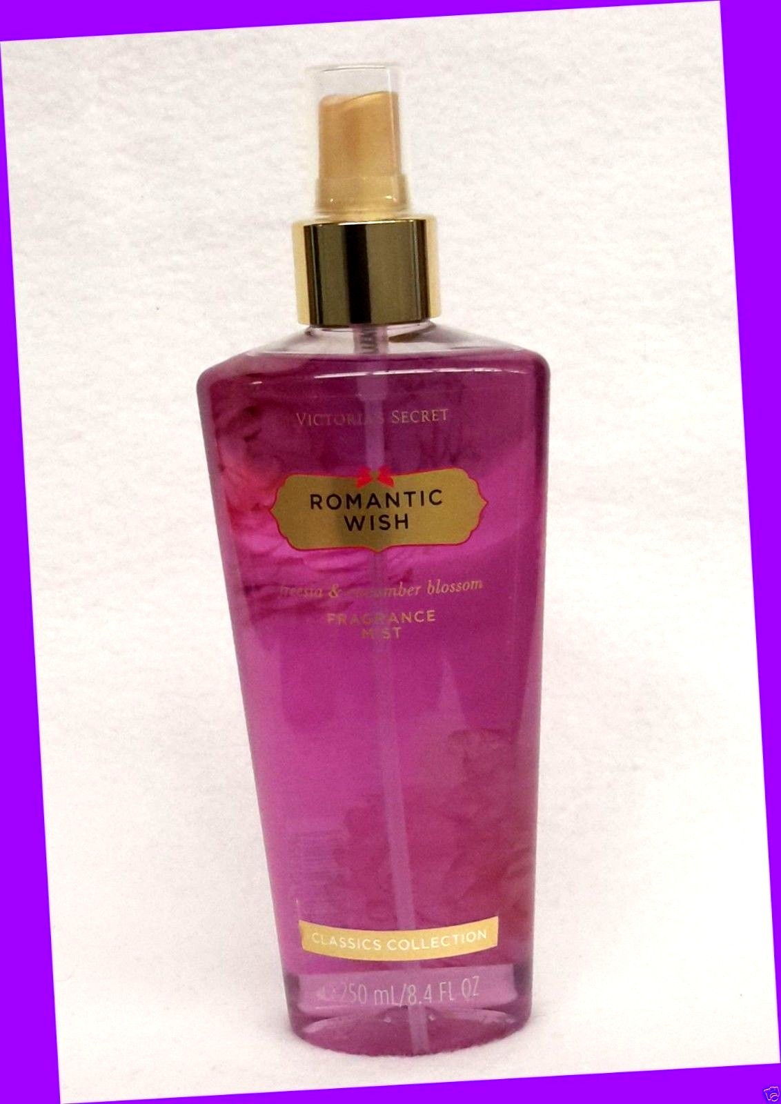1 Victoria's Secret ROMANTIC WISH Freesia Cucumber Fragrance Mist Body ...