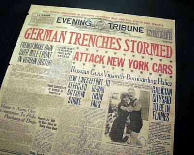 BATTLE OF VERDUN France First World War I WWI French vs. German 1916 ...