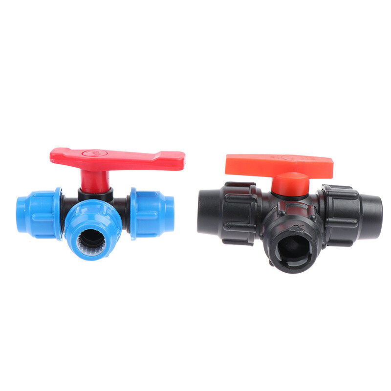 PE Three-way Fast Connection Pipe Valve Plastic Valve T-type ValveL#u ...
