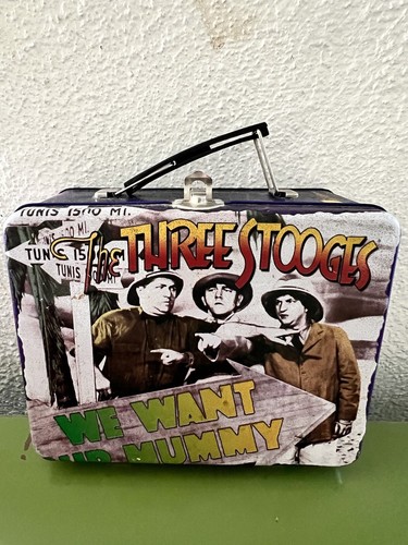 The Three Stooges Moe Larry & Curly Metal Lunch Box 2001 Lunchbox *New ...