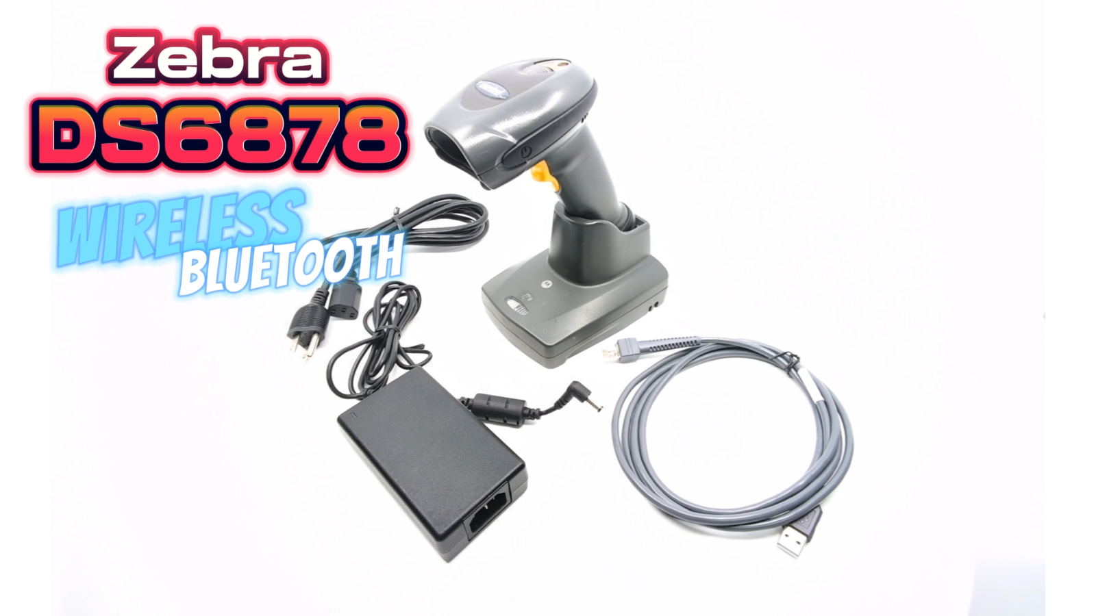 Zebra Symbol DS6878 Wireless 2D/QR Code Barcode Scanner Kit HandsFree ...