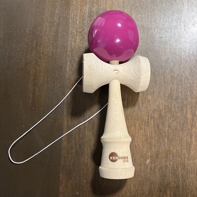 KENDAMA Stick Ball Game Toss And Catch Japanese Skill Game Red Ball Red ...