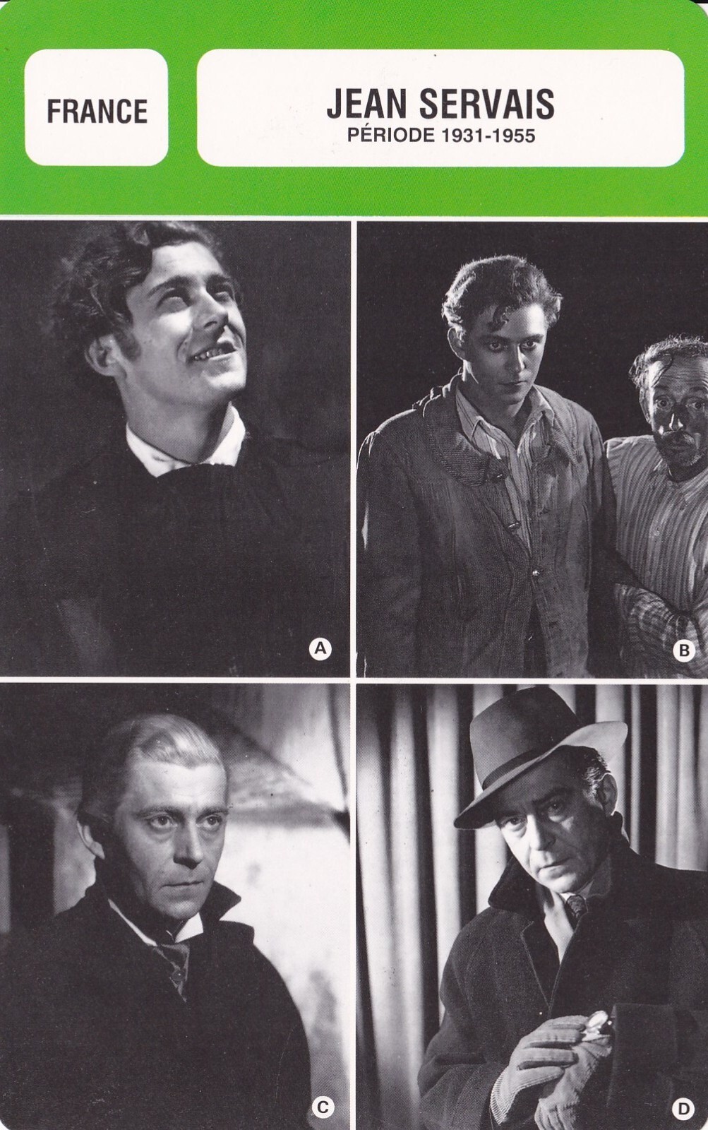 Fiche Cinéma - Acteurs - JEAN SERVAIS (1931-55) | eBay
