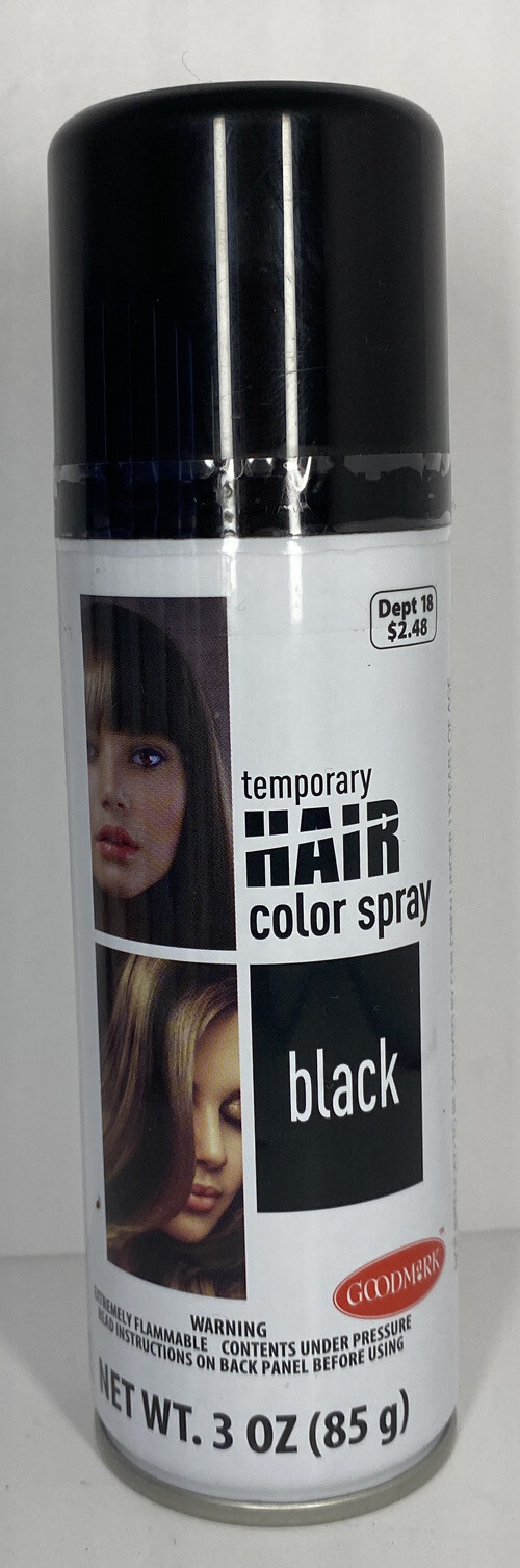 Goodmark Hair Color Spray In Shampoo Out Bottles 3 oz Each Black ...
