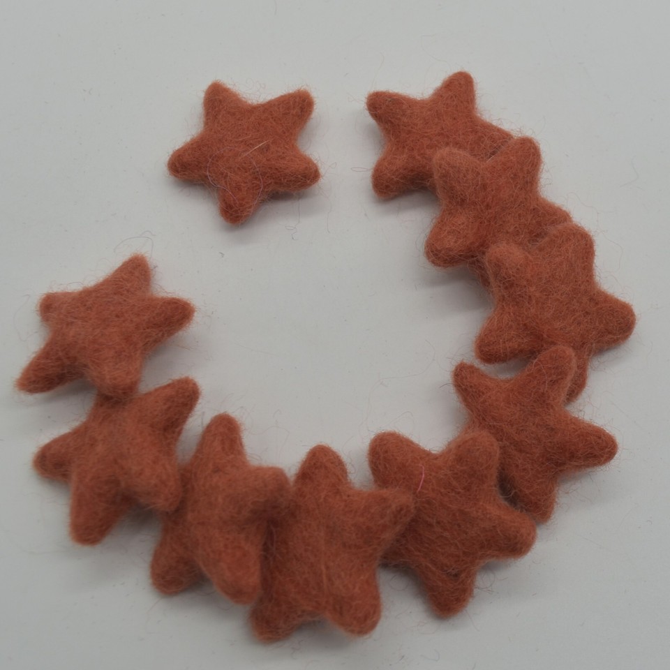 100% Wool Felt Stars- 3cm – 10 pcs - Pick from 90 Colours – Craft ...