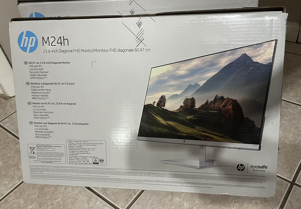 HP M24h 24" FHD IPS LED Monitor - Black/Silver 197029465665 | eBay