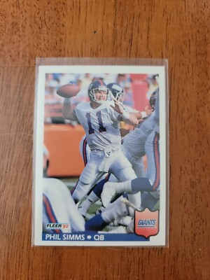1992 Fleer NFL #300 Phil Simms New York Giants Football Card | eBay
