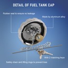 2Pcs Fuel Tank Locking Gas Cap 3 1/2" Course Thread 5.5 TPI For Western ...