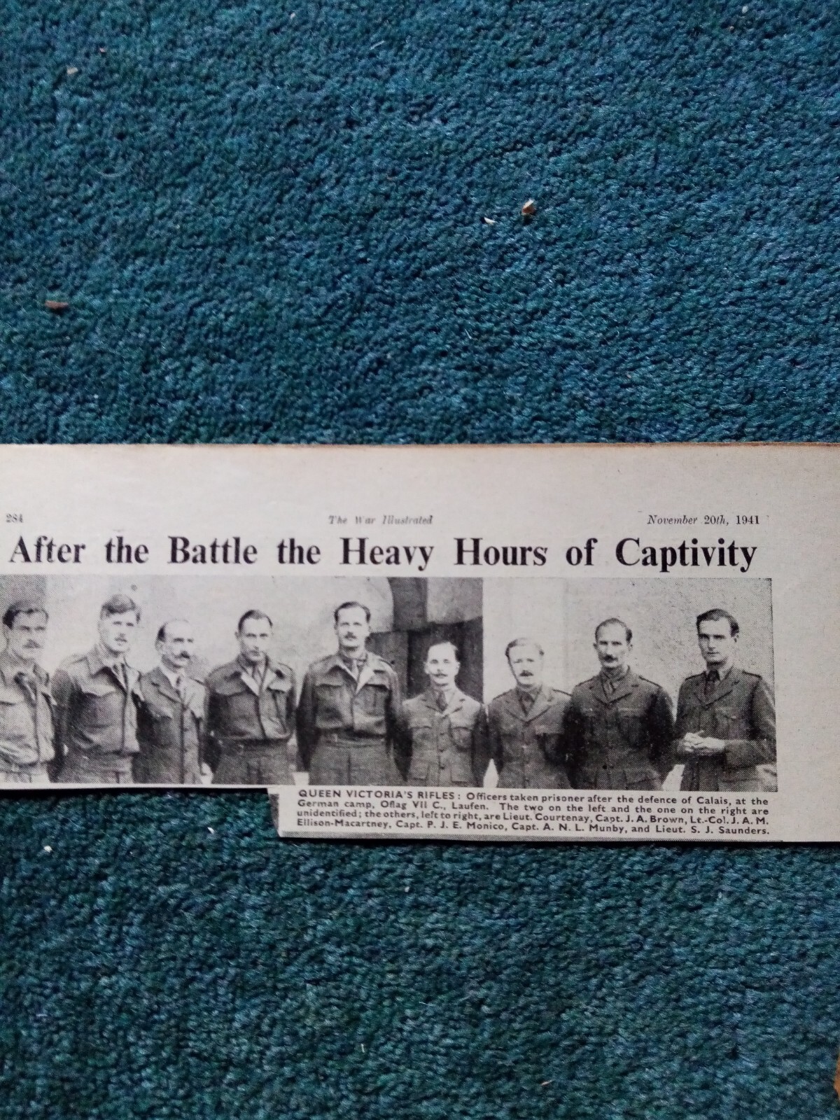 Kvc31 Ephemera Ww2 picture 1941 j a brown Ellison macartney p j e ...