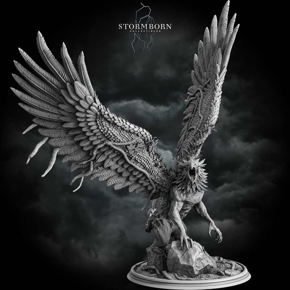 Corrupted Forest Gryphon Miniature Blighted Gryphon Monster Resin DnD ...