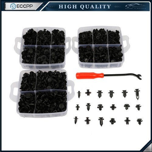 620PCS Car Body Plastic Push Pin Rivets Fasteners Kit Moulding Clips ...