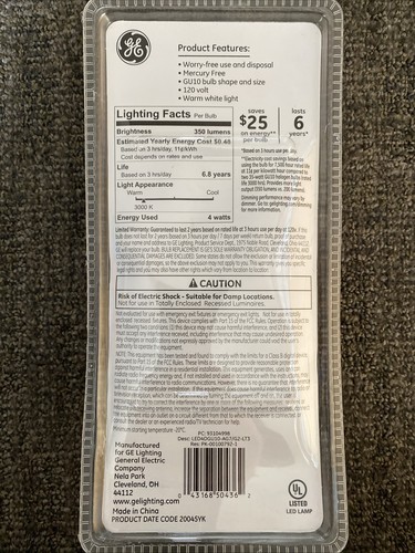 GE Basic 35-Watt LED Warm White Dimmable GU10 120 Volt Indoor Flood ...