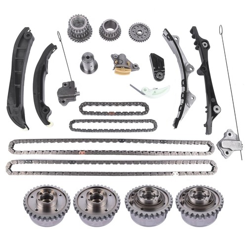 Intake & Exhaust VVT Gear Cam Phasers Adjusters Timing Chain Kit fit ...