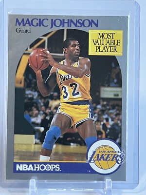 1990 Magic Johnson NBA Hoops MVP Card Lakers #157 HOF!! | eBay