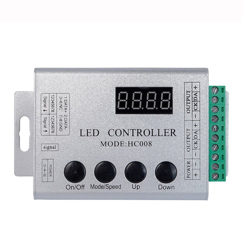 HC008 LED Full Color Controller 5-24V WS2812B Addressable RGB Light RF ...