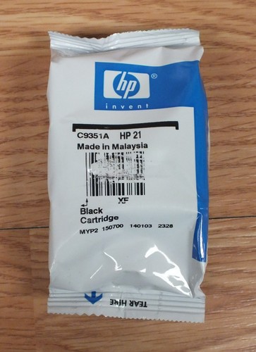 Genuine HP 21 (C9351A) Black Ink Cartridge *Sealed in Foil* **READ** | eBay