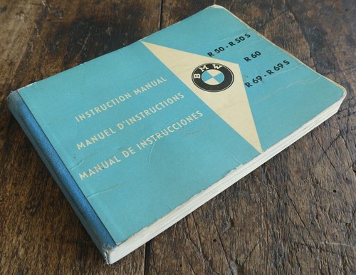 BMW MOTORCYCLE FACTORY MANUAL CATALOG BOOK R69S R60/2 R50/2 R50 R50S ...
