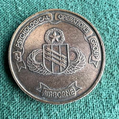 Vtg 1970's 4th Psychological Operations Group (Airborne) Challenge Coin ...