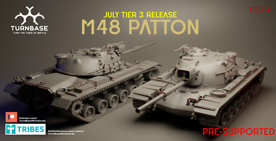 Turnbase Miniatures US M48 Patton Tank Cold War Vietnam Modern Spectre ...