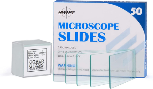 Microscope Slides Kit with 50 Pre-Cleaned Blank Slides and 100 Glass ...