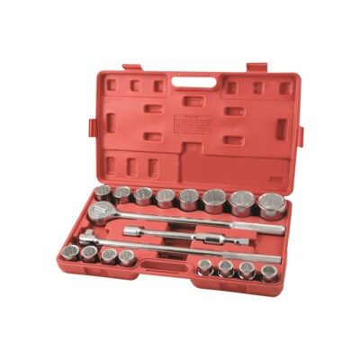 SUPATOOL 20 Piece 3/4" Drive METRIC Tools Case Socket Set & Accessories ...