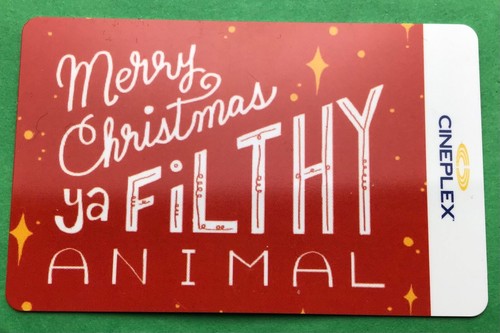 FD100406 MERRY CHRISTMAS ya FILTHY ANIMAL CINEPLEX gift card Empty No ...