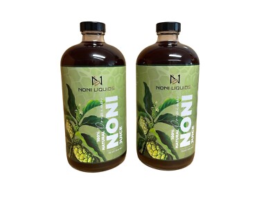 2 Pack x 32oz - 100% Natural Premium Noni Juice: Pure Hawaiian Noni ...