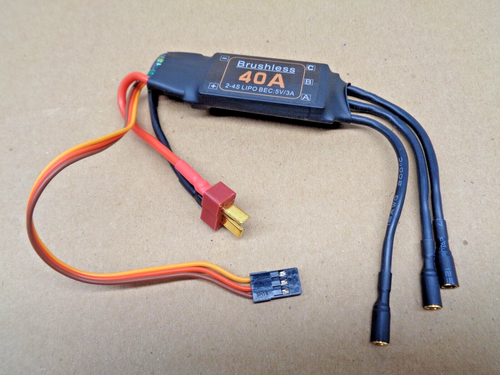 40A BRUSHLESS ESC 2-4S ELECTRONIC SPEED CONTROL WITH T LIPO C B A NEW ...