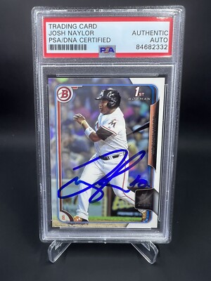 Josh Naylor Signed 2015 Bowman IP Auto PSA/DNA Cleveland Guardians | eBay