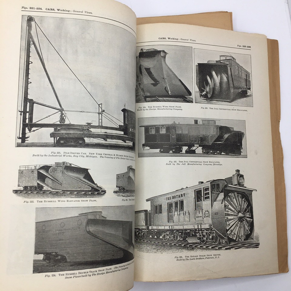 Car Builders Cyclopedia Railroad Train Locomotives 1900's Spring Bound ...