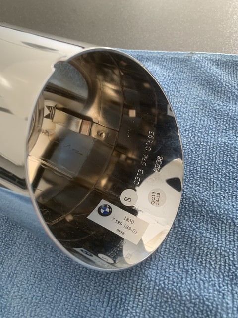 BMW Genuine Exhaust Tailpipe Tip Trim Chrome E70 X5 18307599189 for ...