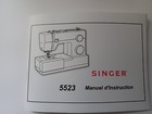 Singer 5523 Sewing Machine Owners Manual French Language Reproduction ...