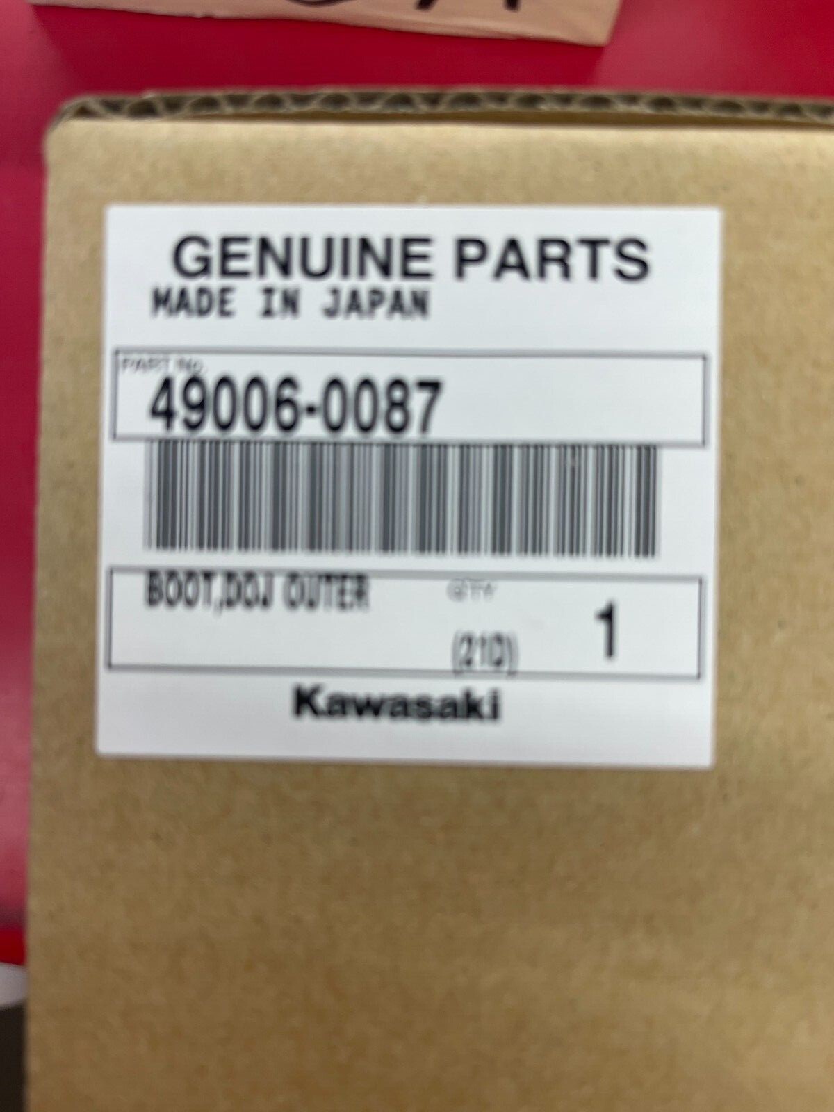 ***NOS KAWASAKI 49006-0087 BOOT,DOJ (ACTIVE #) | eBay