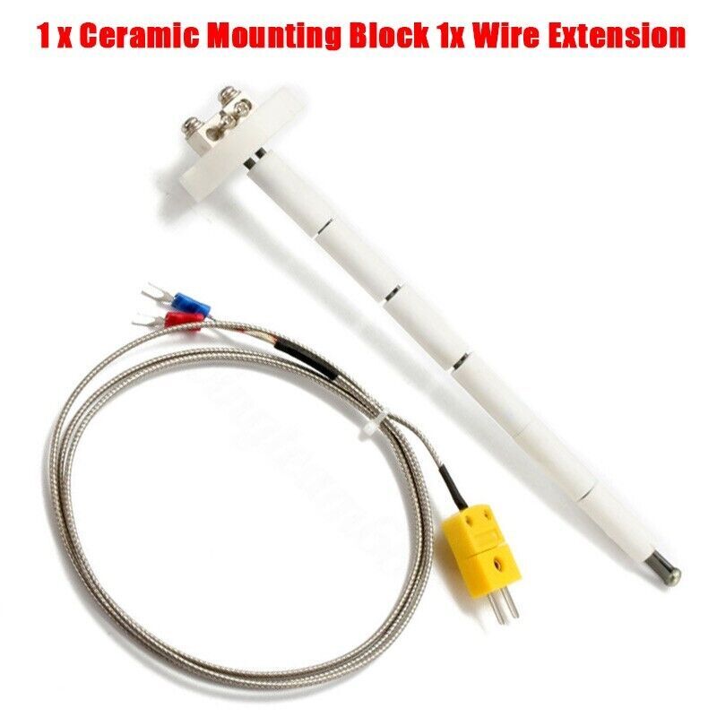 Very High Temperature K-Type Thermometer Ceramic Probe Forge Crucible ...