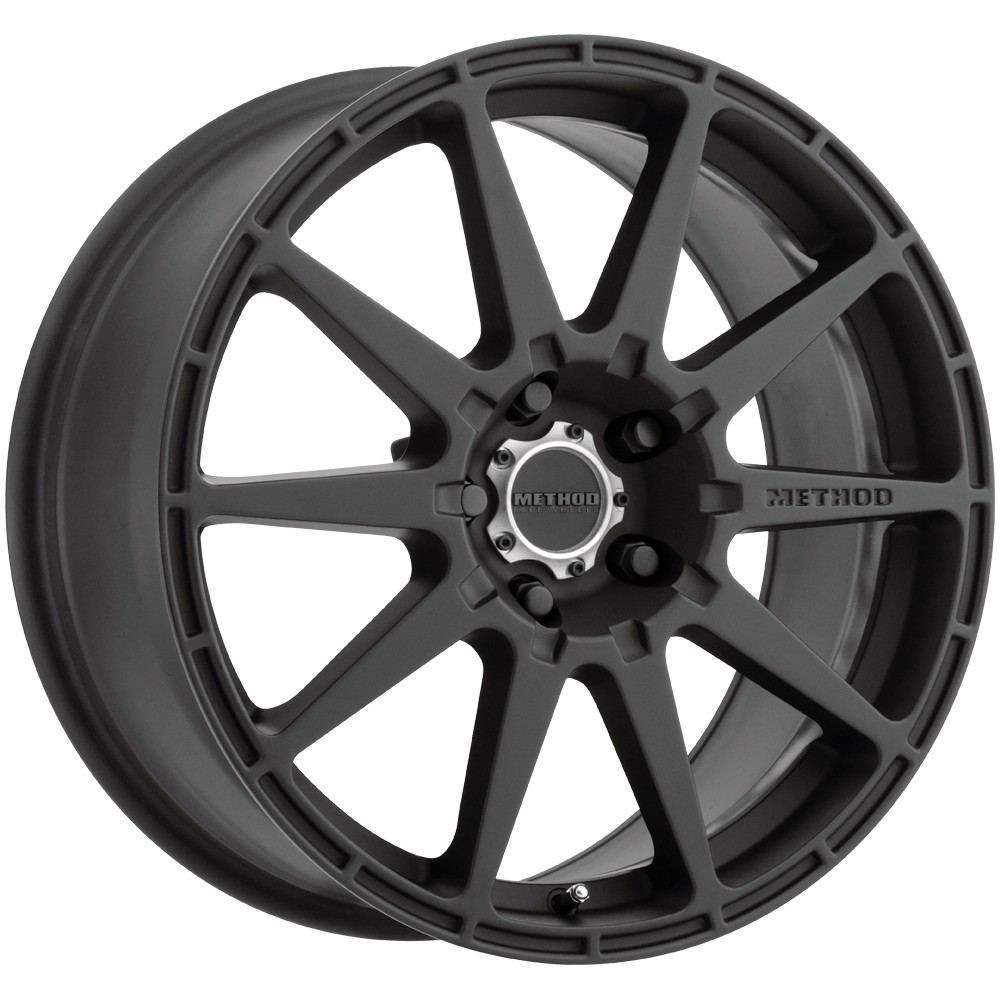 (Set of 4) Method MR501 Rally 17x8 5x100 +42mm Matte Black Wheels Rims ...