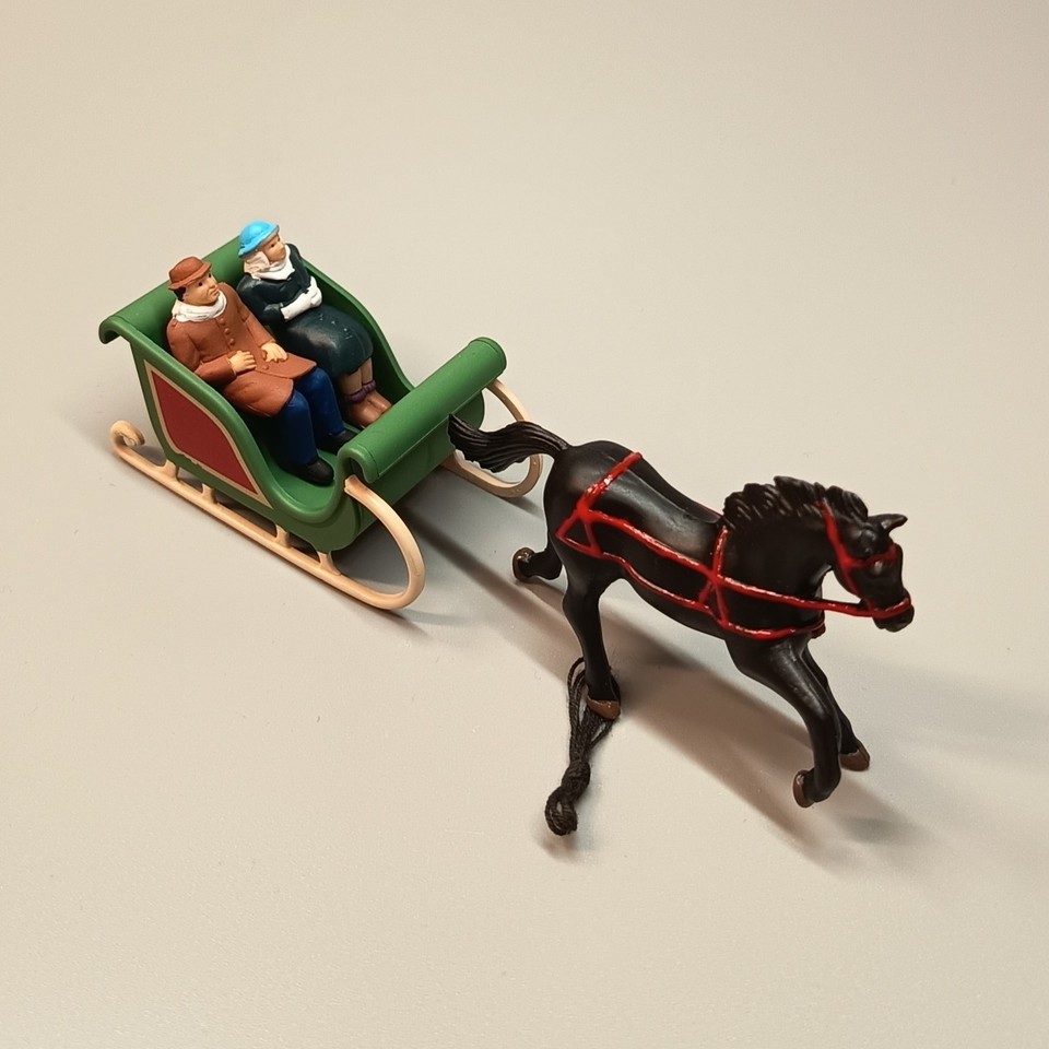 Model Power O Scale PEOPLE w HORSE & SLEIGH Mini Figure Set Christmas ...