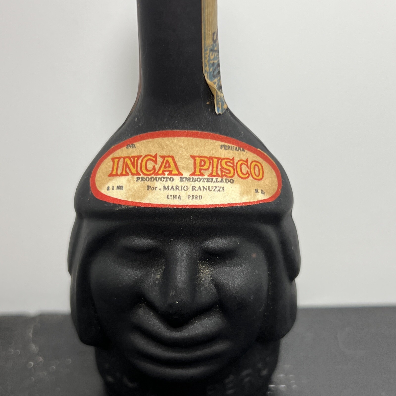 Vintage Black Inca Pisco Miniature Liquor Bottle 4 1/4" Tall Free ...
